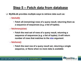 Python Db Api Fetchone Vs Fetchmany Vs Fetchall Dnmtechs Sharing - Premium Geometric Design Gallery - HD