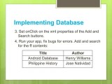 Databases In Android Application Pptx