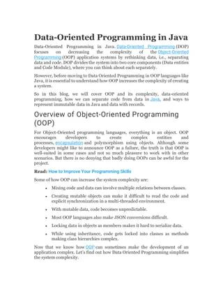 Is Data Oriented Programming Dop Killing Oop In Java 2025 Guide - Premium Light Art Gallery - Desktop