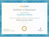 Data Science With Python Certificate Pdf