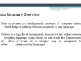 Data Structure In Python Pptx For Reference Ppt