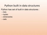 Datastructures In Python Pptx Programming Languages Computing