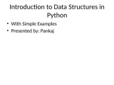 Data Structures Python Presentation Pptx