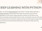 Deep Learning With Python Tutorial For Beginners Pdf