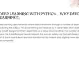 Deep Learning With Python Tutorial For Beginners Pdf