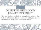 Defining Method In Javascript Object Pptx