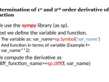 Differentiation Using Python Which Will Help Pptx