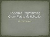 Dynamic Programming Matrix Chain Multiplication Pptx