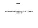 Effective Java Creating And Destroying Objects Odp