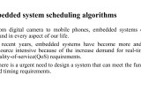 Embedded System Scheduling Algorithm Pptx