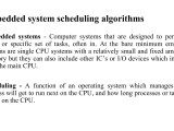 Embedded System Scheduling Algorithm Pptx