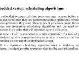 Embedded System Scheduling Algorithm Pptx