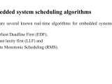Embedded System Scheduling Algorithm Pptx