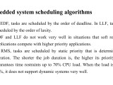 Embedded System Scheduling Algorithm Pptx