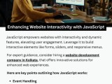 Enhancing Website Interactivity With Javascript Pdf