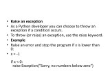 Exception Handling And Function In Python Ppt