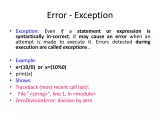 Exception Handling And Function In Python Ppt