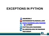 Exceptions In Python Pptx