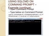 Execute Sql Query Or Sql Command Sql Server Using Command Prompt Ppsx
