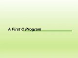 First C Program Pptx