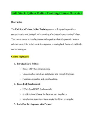 Ppt Full Stack Python Training Course Online Offline Powerpoint - Premium Ocean Art Gallery - High Resolution