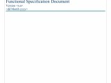 Functional Specification Document Template Pdf
