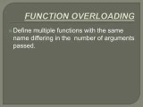 Function Overloading Pptx