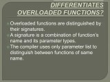 Function Overloading Pptx