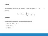 Generating Function Pptx