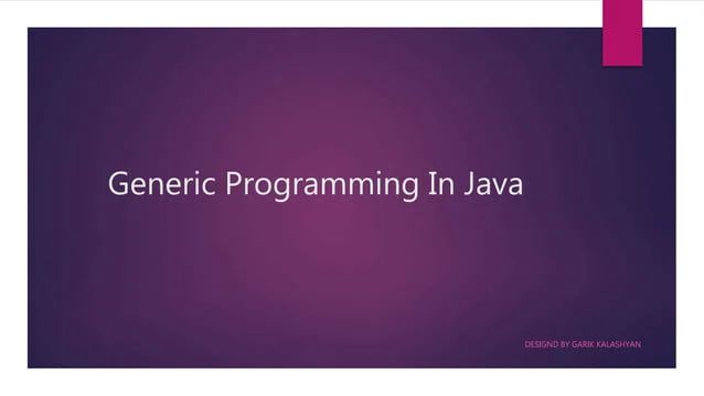 Java Generic Programming Pptx - Best Ocean Designs in Retina