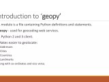 Geopy Module In Python Pptx