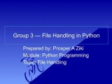 Group 3 File Handling Python Pptx Python Pptx