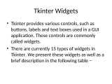 Graphical User Interface Using Python Easy Ppt