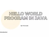 Hello World Program In Java Pdf