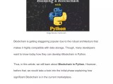 A Comprehensive Guide To Create Blockchain In Python Blockchain