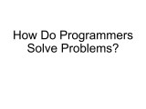 How Do Programmers Solve Problems Pptx