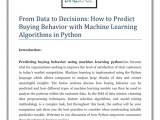 How To Predict Buying Behavior With Machine Learning Algorithms In