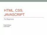 Html Css Javascript For Beginners Pptx