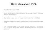 Idea International Data Encryption Algorithm Pptx