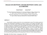 Image Encryption And Decryption Using Aes Algorithm Pdf Information