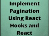 Implement React Pagination With React Hooks And React Paginate Pdf