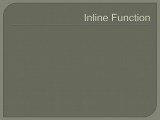 Inline Function Pptx