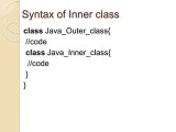 Inner Classes In Java Pptx