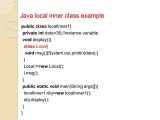 Inner Classes In Java Pptx