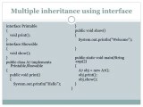 Interface In Java Multiple Inheritance In Java Interface