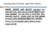 Interface Python With Mysql Connectivity Pptx