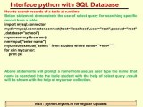 Interface Python With Sql Database Pdf