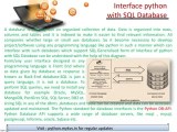 Interface Python With Sql Database10 Pdf