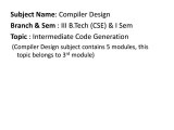 Intermediate Code Generation Ppt