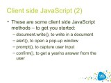 Introduction To Javascript Ppt Web Development Internet
